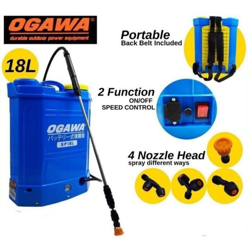 OMC & Ogawa 16 Liter/knapsack battery sprayer pump/pam racun battery ...