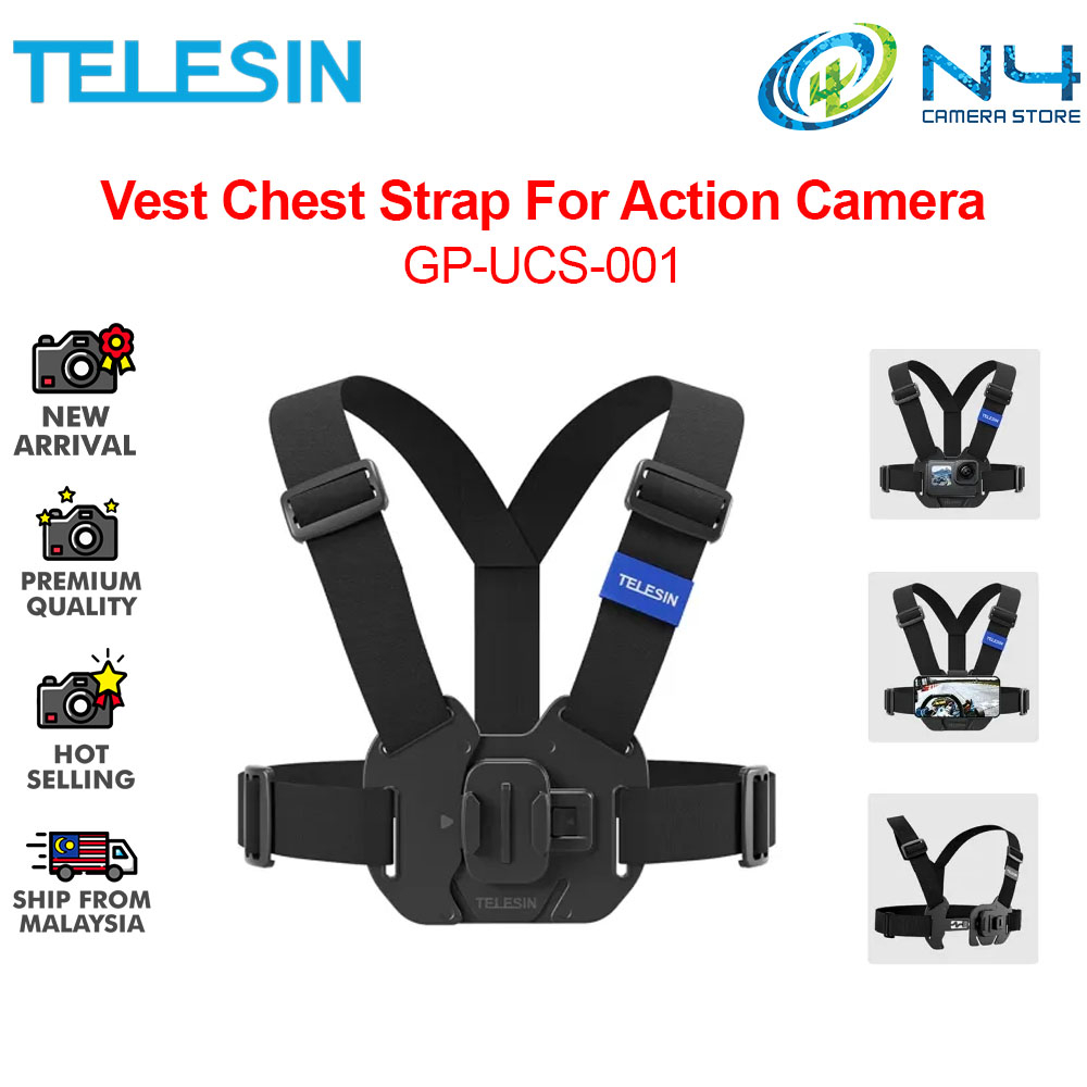 TELESIN New Vest Chest Strap GP-UCS-001 for Action Cameras For GoPro 11 ...