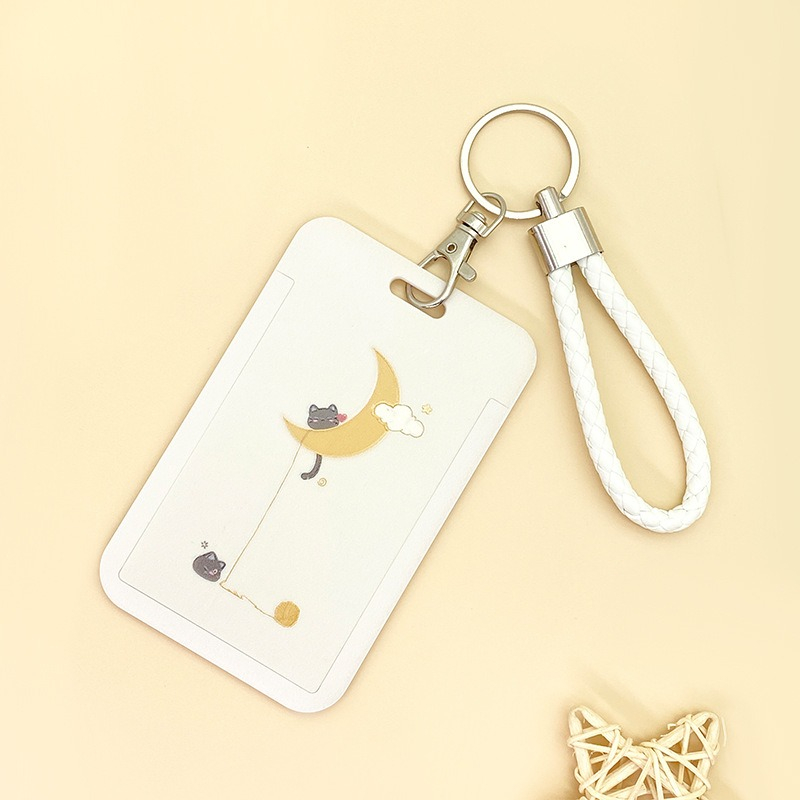 Kucing Cat Moon Black Cat Name Card ID Tag Lanyard Keychains | Shopee ...