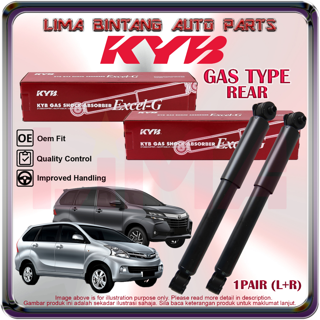 ( 1Pair ) Toyota Avanza F651 , F652 , F653 , F654 1.3 1.5 Rear Shock ...