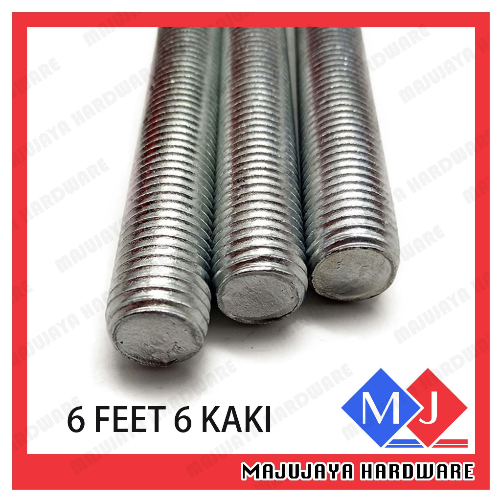 6 Feet Long Screw 6 Kaki Screw Long Skru Panjang Screws Galvanized Zinc ...