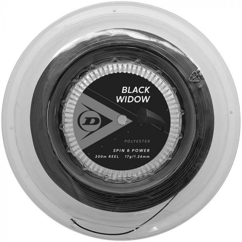 Dunlop Black Widow 17g Tennis String ( Cut From Reel 12m per set ...