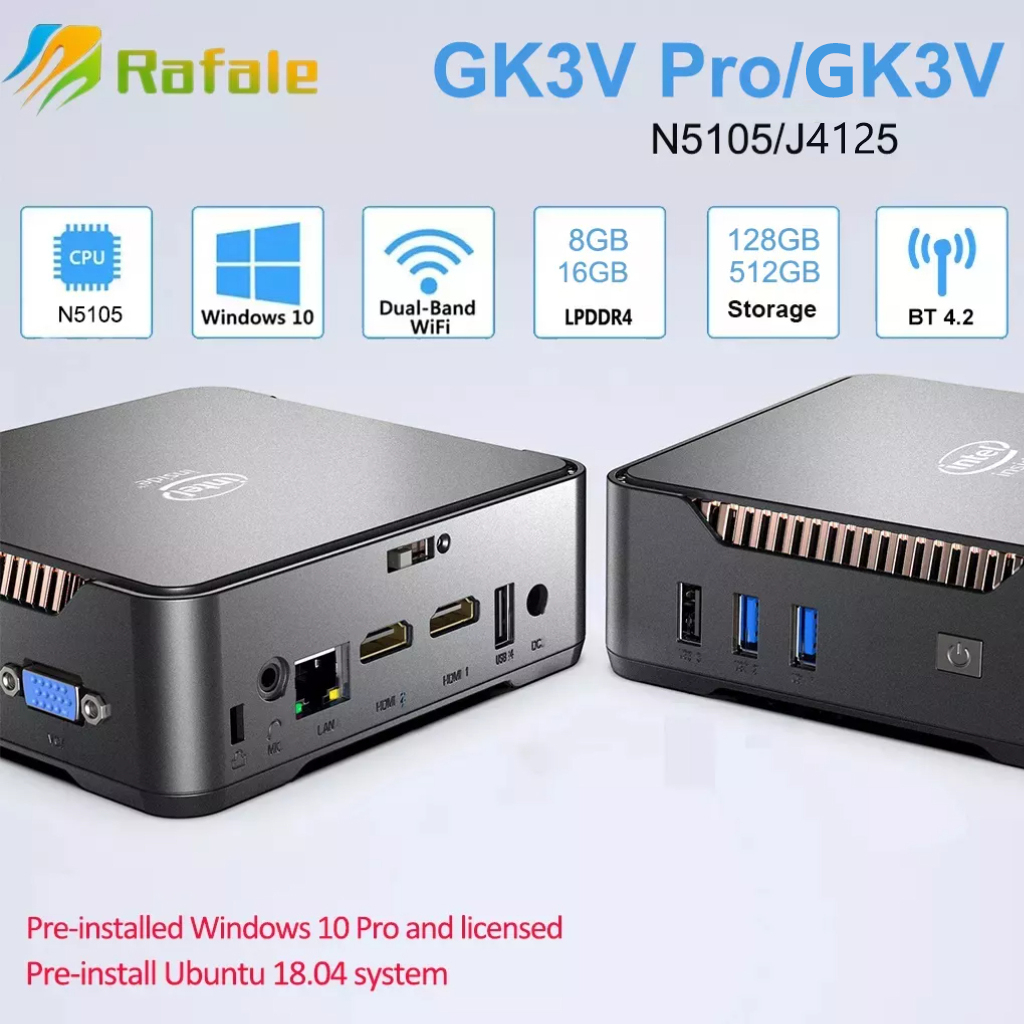 GK3V Pro Mini PC Intel N5105 Windows 10 Pro 8GB 16GB Windows Ubuntu ...