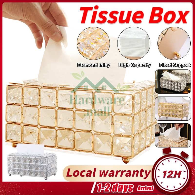 Europe Style Tissue Box Luxury Crystal Paper Towel Storage Box Living ...