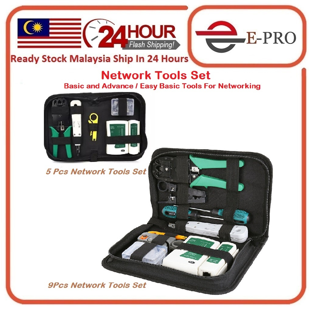 Network Tester Tool Kits Lan Tester RJ45 Cable Tester Wire Cutter ...