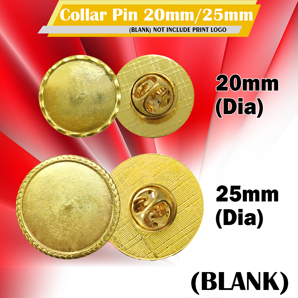 COLLAR PIN 20mm/25mm (BLANK) | Shopee Malaysia