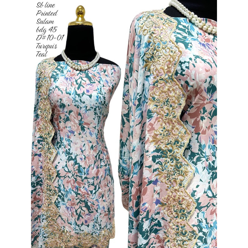 Kain Pasang SB Line Printed Sulam Open Meter Bidang 45 Kain SBline ...