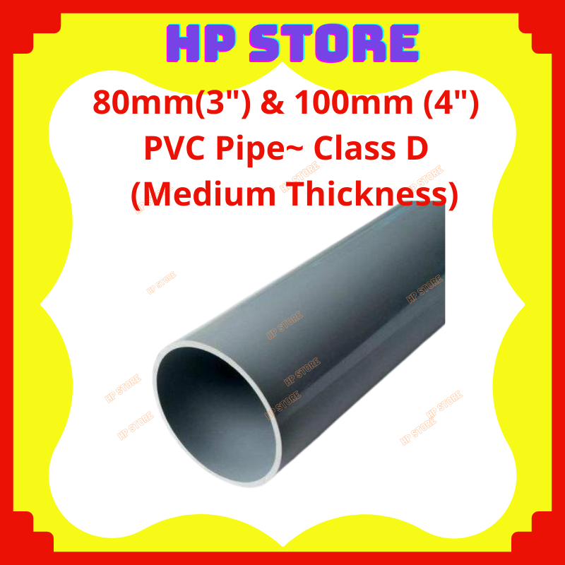80mm (3") & 100mm (4") Grey PVC Pipe PVC Paip Air Kelabu-non Sirim | Shopee Malaysia