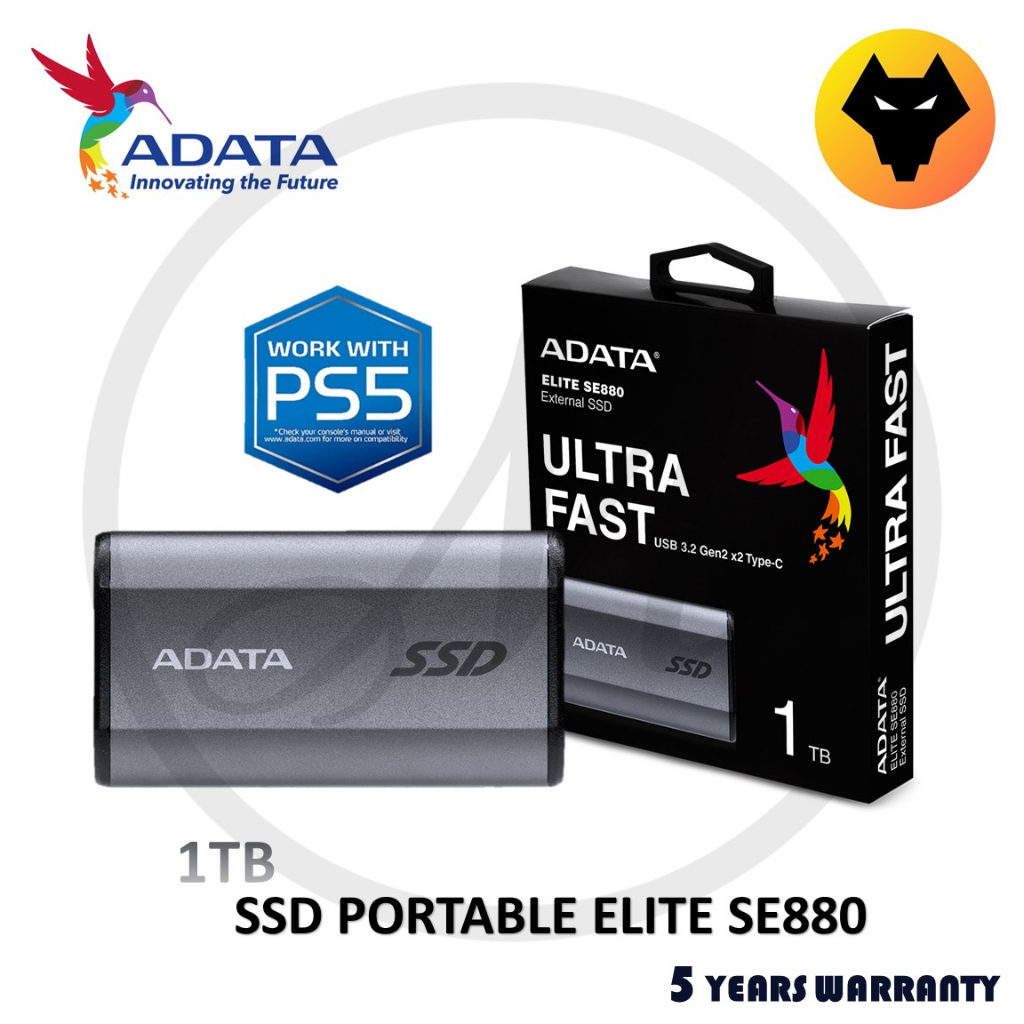 ADATA SSD PORTABLE ELITE SE880 1TB 2TB 500GB | Shopee Malaysia