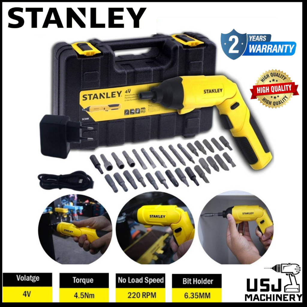 STANLEY 4V Screwdriver Foldable Cordless Screwdriver SCS4K-B1 | 2 Years ...