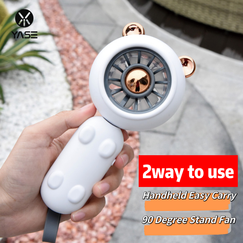 Portable Hand Kipas Mini Fan Fold Bedside Kids USB Charge Table Desk ...