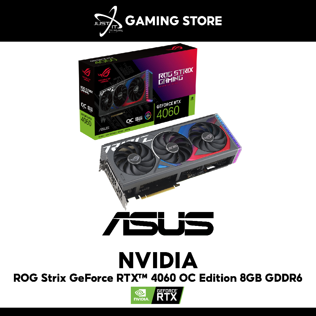 ASUS ROG Strix GeForce RTX4060 OC Edition 8GB GDDR6 GRAPHICS CARD ( ROG ...
