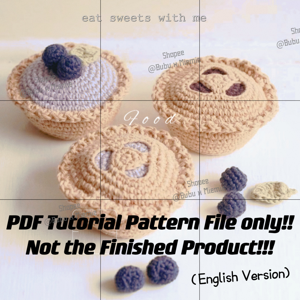 [EPattern] Amigurumi Crochet Tutorial- Dessert Blueberries Pie Tart ...