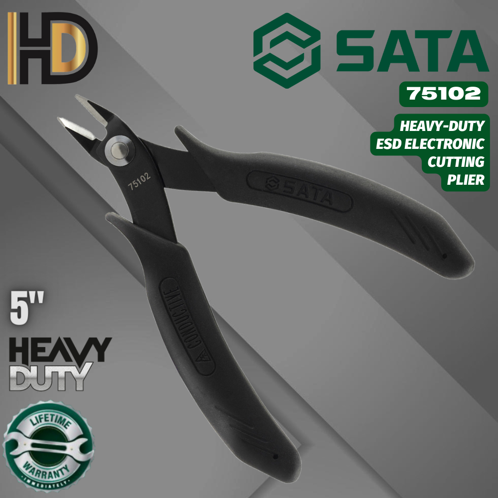 SATA Heavy Duty ESD Electronic Side Cutting Pliers / 5" INCH / 75102 ...