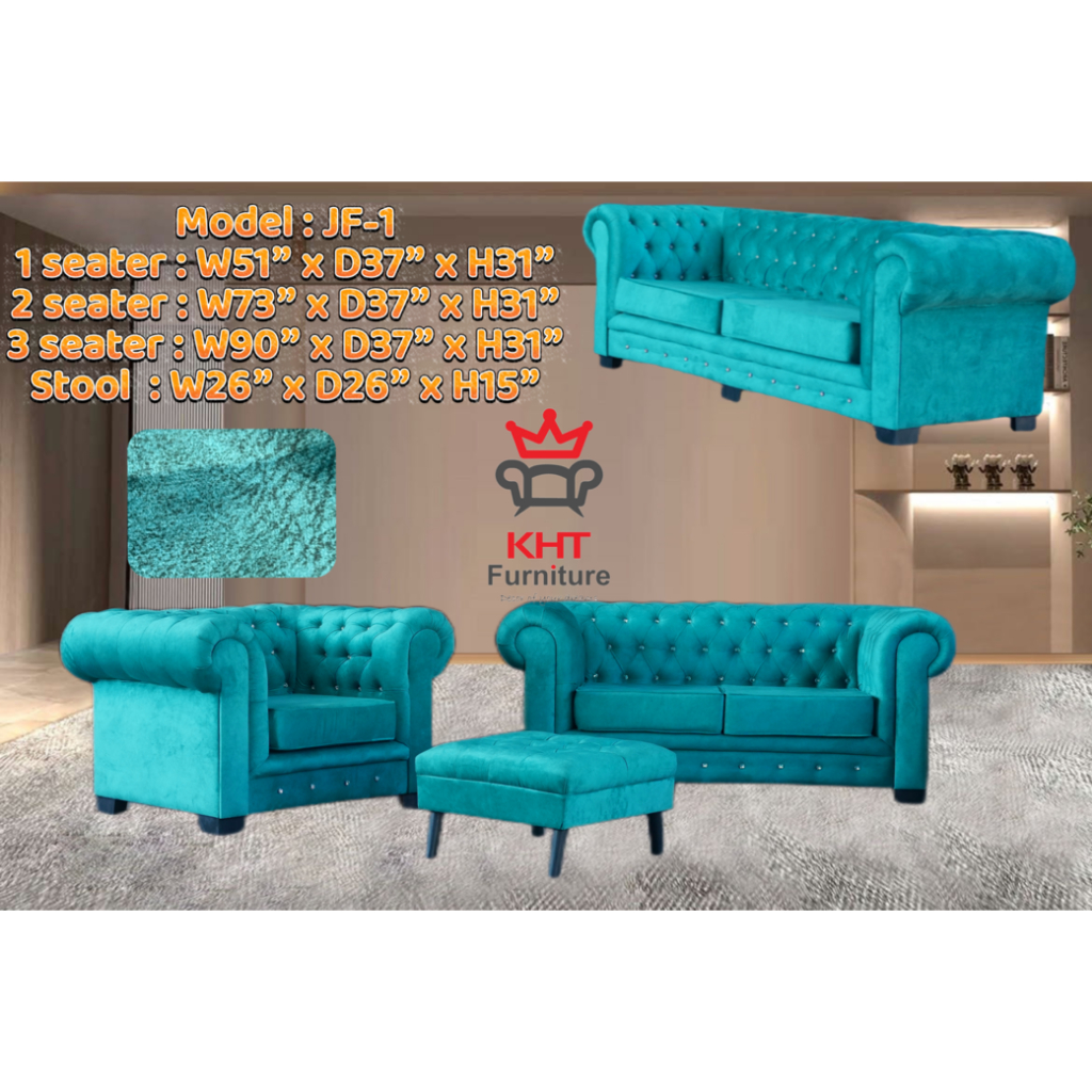 (KL & Selangor) Modern Sofa with Stool 1, 2 and 3 Seater Full Set ...