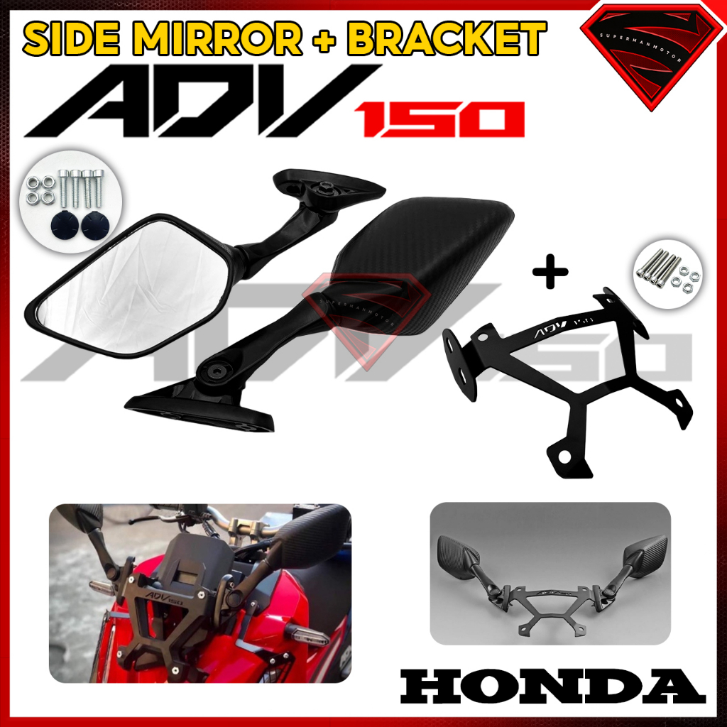 HONDA ADV150 ADV 150 SIDE MIRROR ADAPTER BRACKET WINDSHIELD BRACKET ...