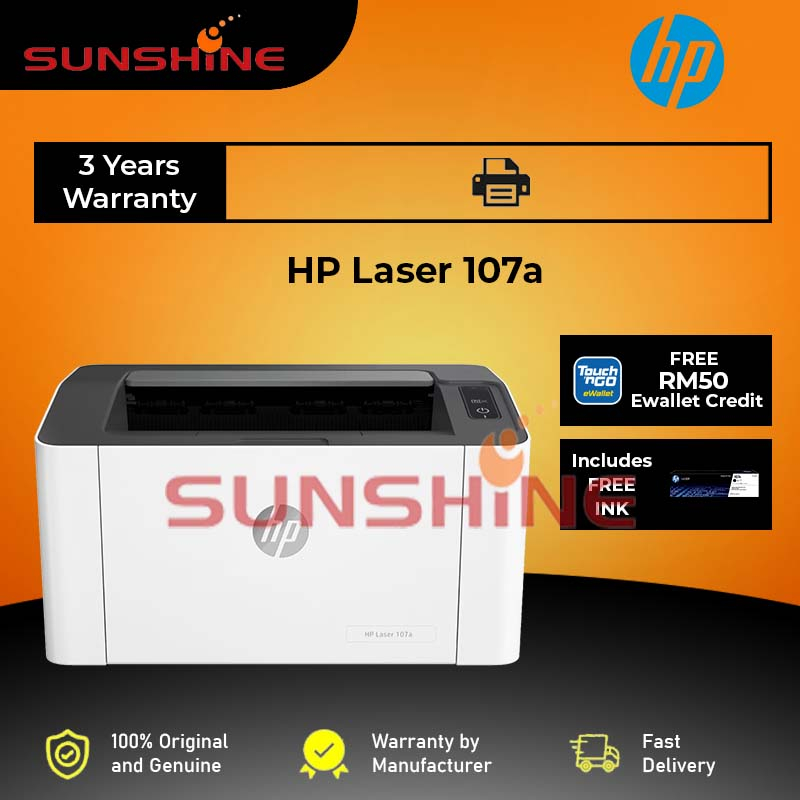 HP Laser 107a 107w Printer A4 Black and White Laser Printer, Perfect ...