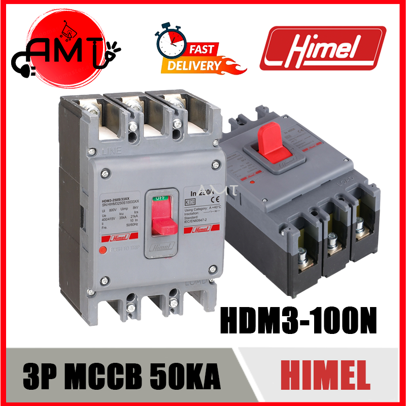 HIMEL HDM3-100N 100A 3P MCCB 50KA N-TYPE | Shopee Malaysia