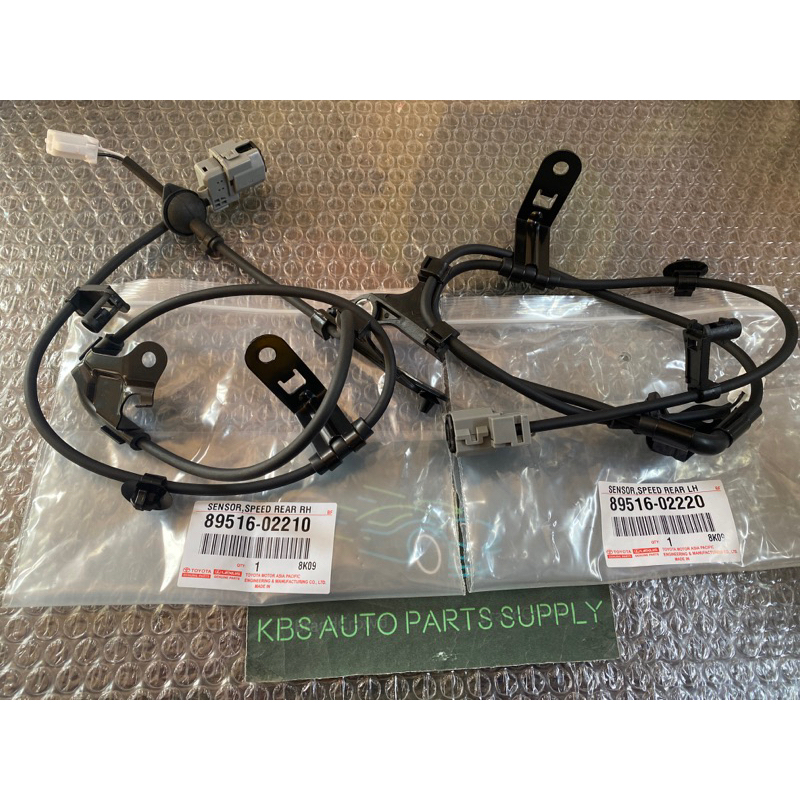 REAR LEFT 89516-02220 & RIGHT89516-02210 ABS Wheel Speed Sensor for ...