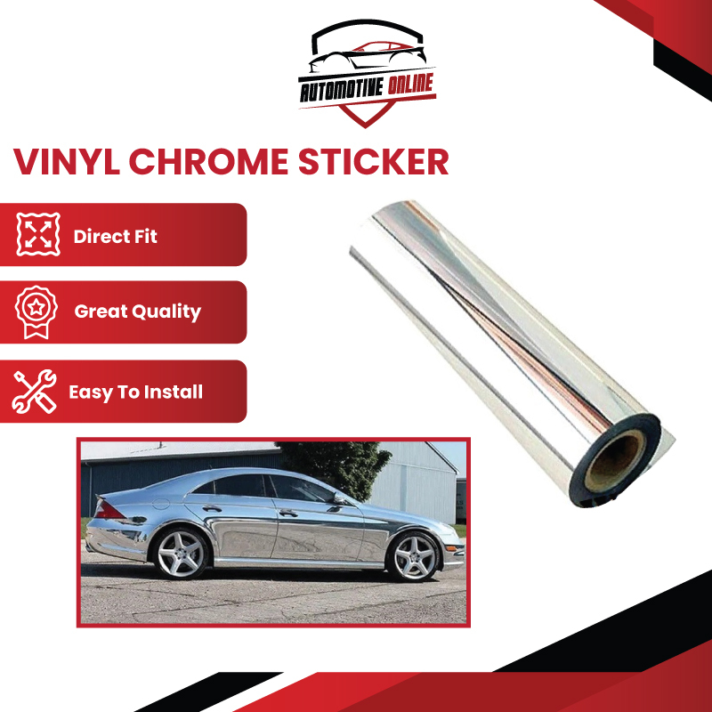 DIY Vinyl Wrap Chrome Sticker Car Chrome Sticker Glossy Car Wrap ...