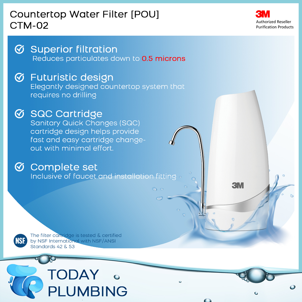 3M CTM-02 Countertop Water Filter System Point-of-Use | Shopee Malaysia