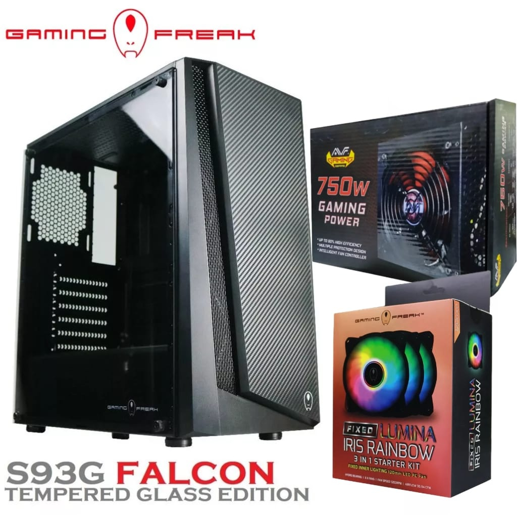 GAMING FREAK GFG-S93G Falcon Premium CASING GAMING TEMPEGRED GLASS ...