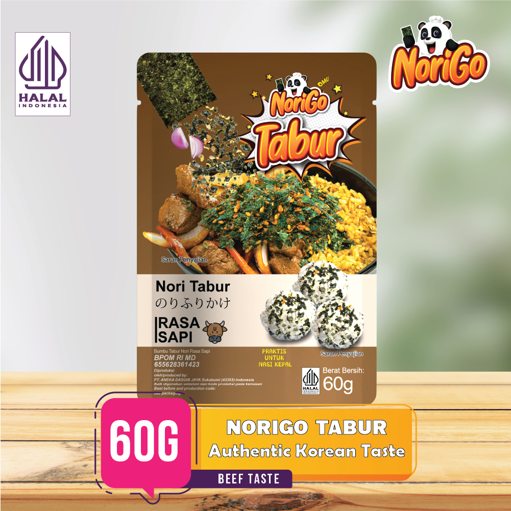 [Halal] Norigo Nori Tabur Roasted Seaweed Beef Flavor 60g | Shopee Malaysia