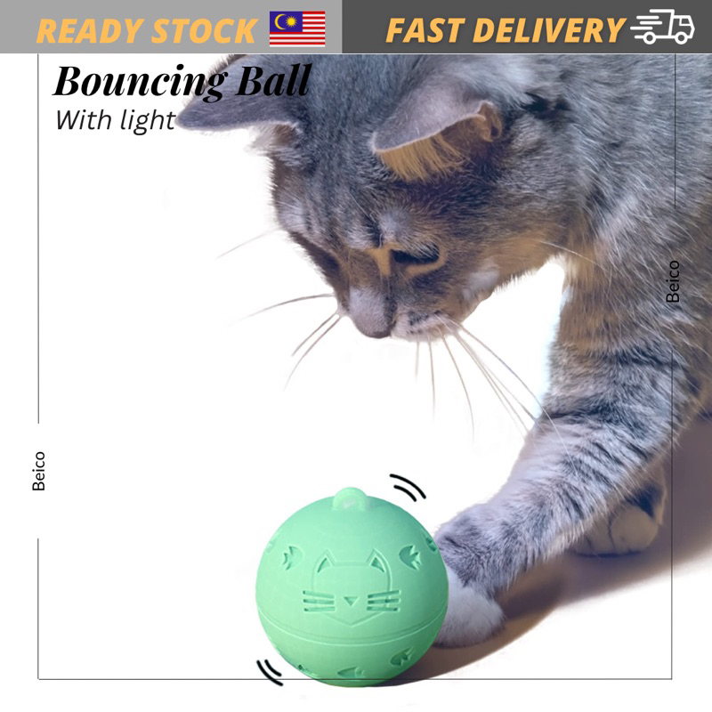 Smart Interactive Cat Toy Automatic Moving Bouncing Rolling Ball Cat ...