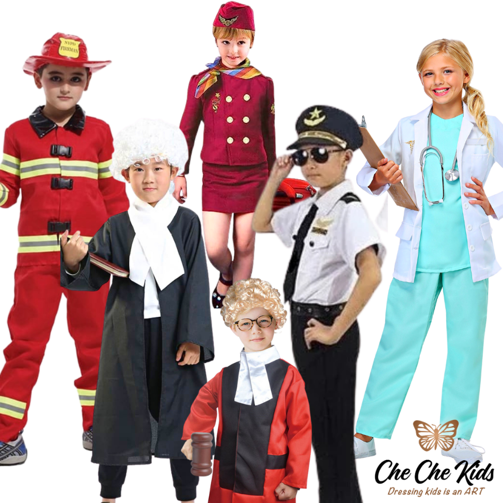 Kids Bomba Doctor Pilot Lawyer Firemen Costume Baju Kerjaya Kanak-Kanak ...