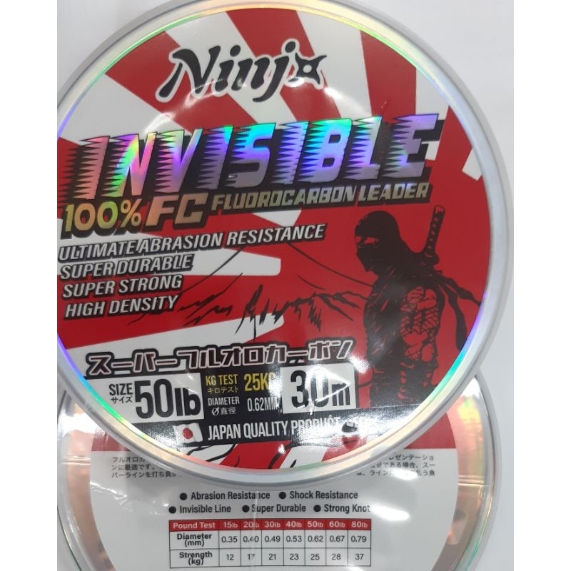 NINJA INVISIBLE 100% FLUOCARBON LEADER | Shopee Malaysia