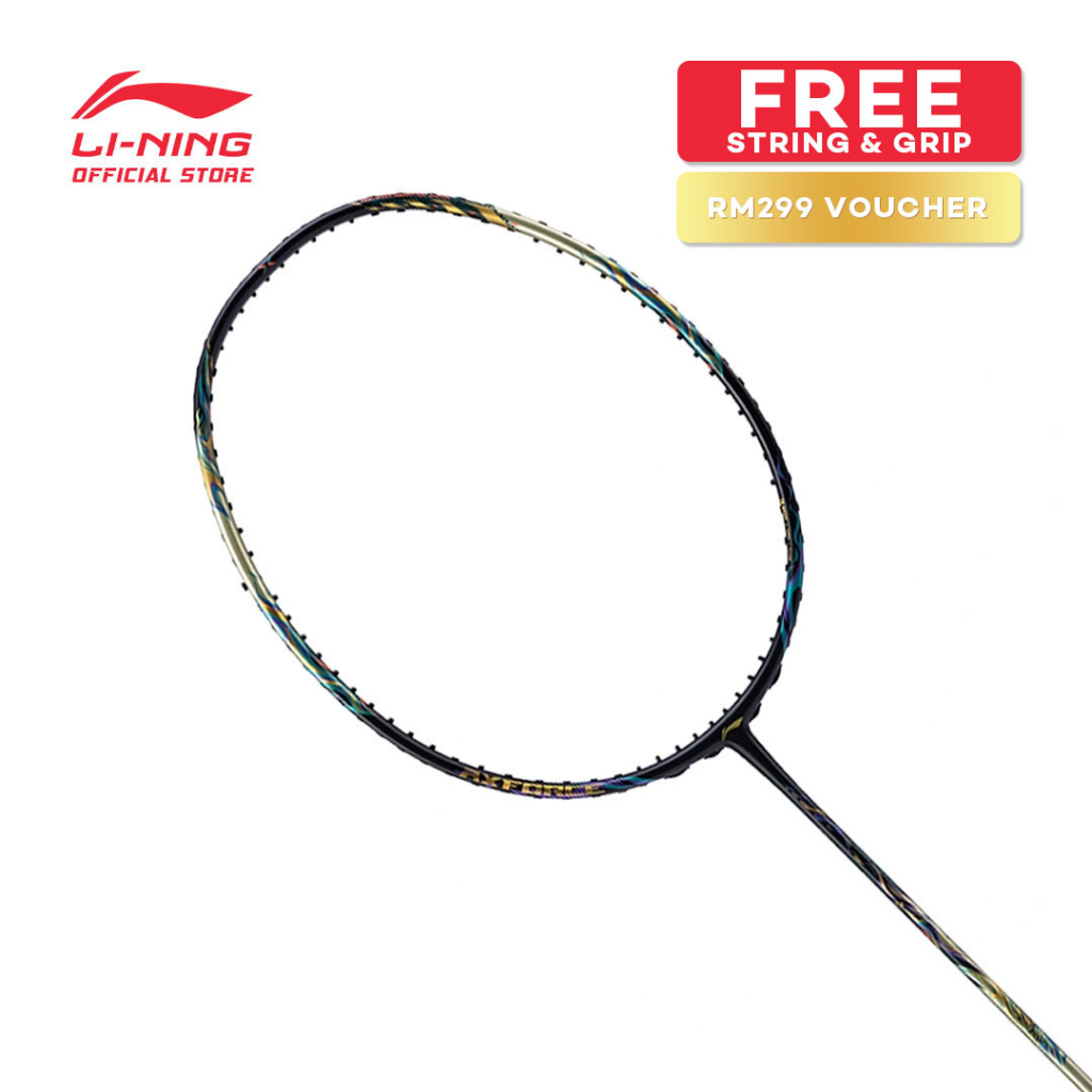 LI-NING AXFORCE 100 KIRIN BADMINTON RACQUET - BLACK/GOLD - AYPT235-3 ...