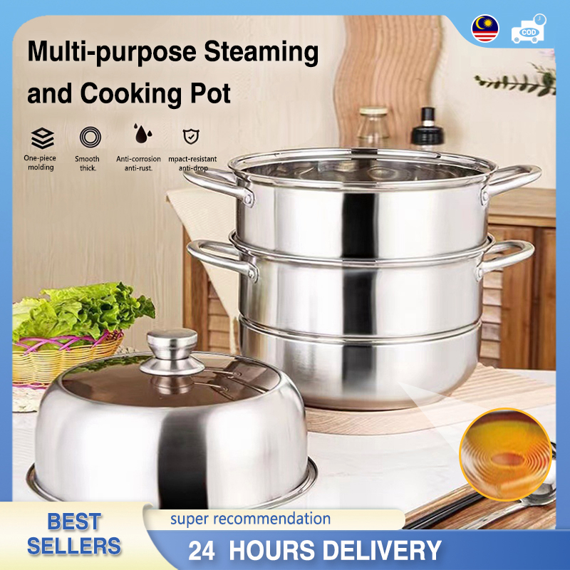 Pengukus Steamer Pot Cookware Steam Pot Alat Dapur Kitchen Ware ...