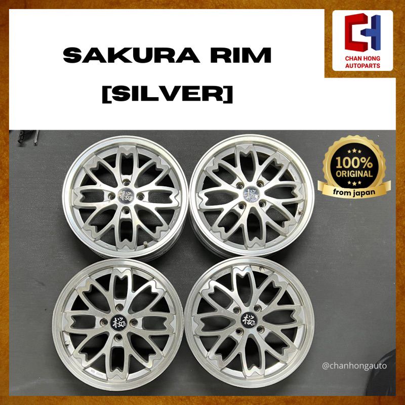 SAKURA Rim 16 Inch [Silver][Original from Japan 🇯🇵][Used] | Shopee Malaysia