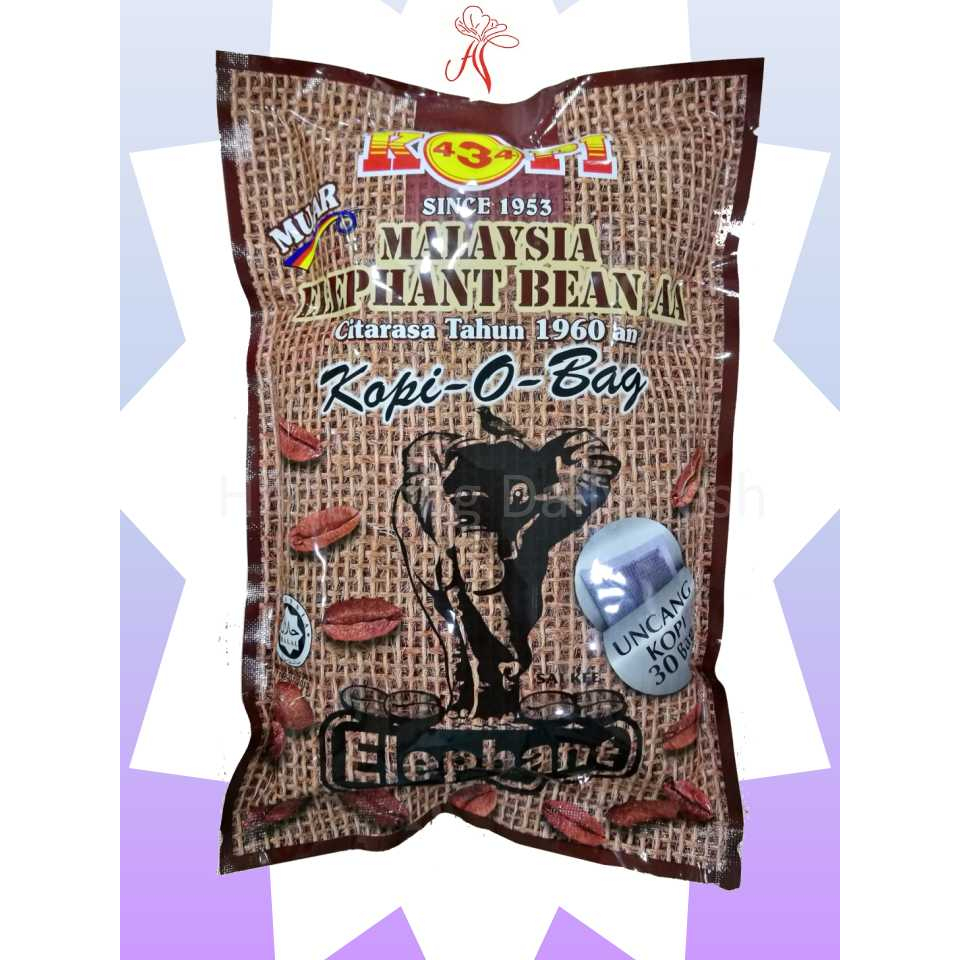 Kopi 434 Muar Elephant Bean AA Kopi-O Bag 30 Uncang [EXPIRY: DEC 2025 ...