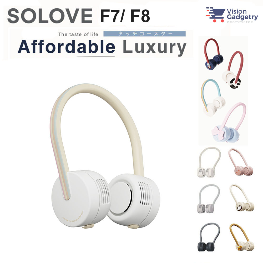 Solove F7 F8 Neck Fan Portable Neckband Fan Rechargeble Outdoor Camping ...