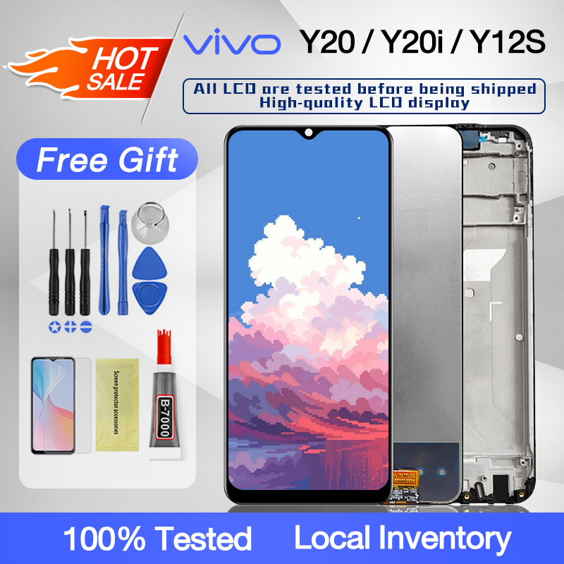 Original LCD with Frame Compatible For Y20/Y20i/Y20S/Y12S LCD Display ...