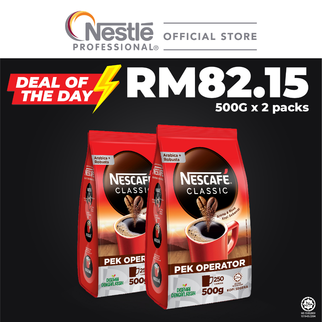 PROMO - NESCAFE CLASSIC Pack Kopi Segera - 500g x2 (Twin Pack) | Shopee ...