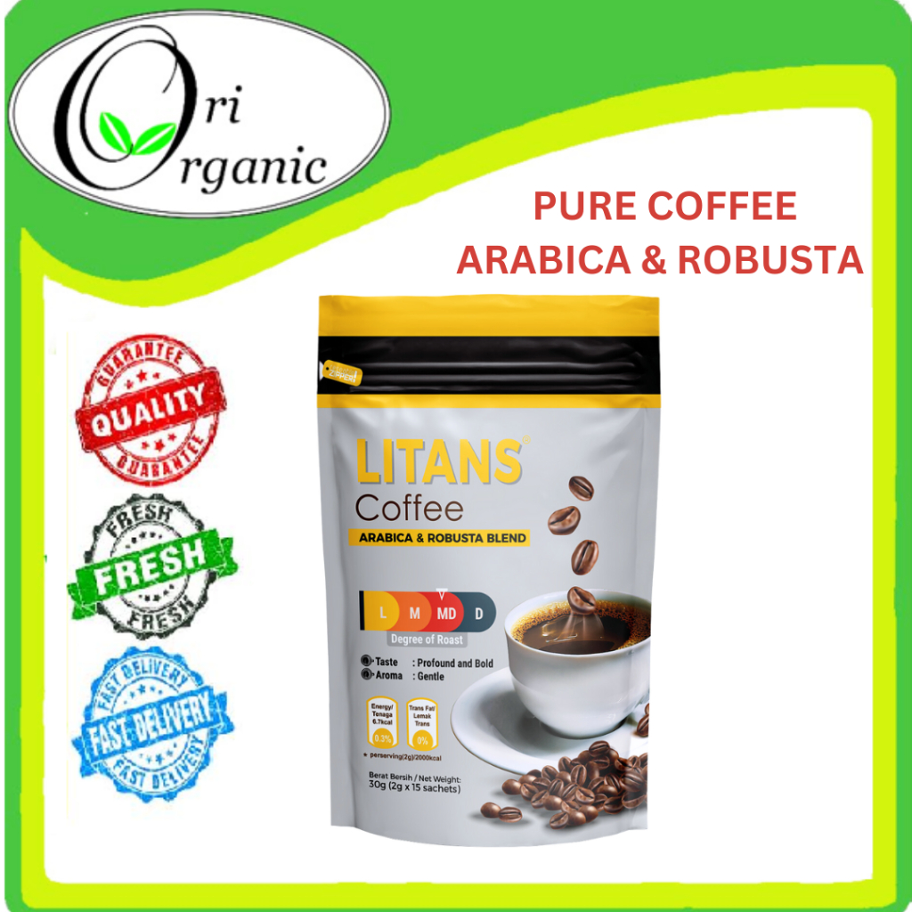【HALAL NO SUGAR ADDED】 LITANS COFFEE (2G X 15 SACHETS) Exp 2/2027 ...