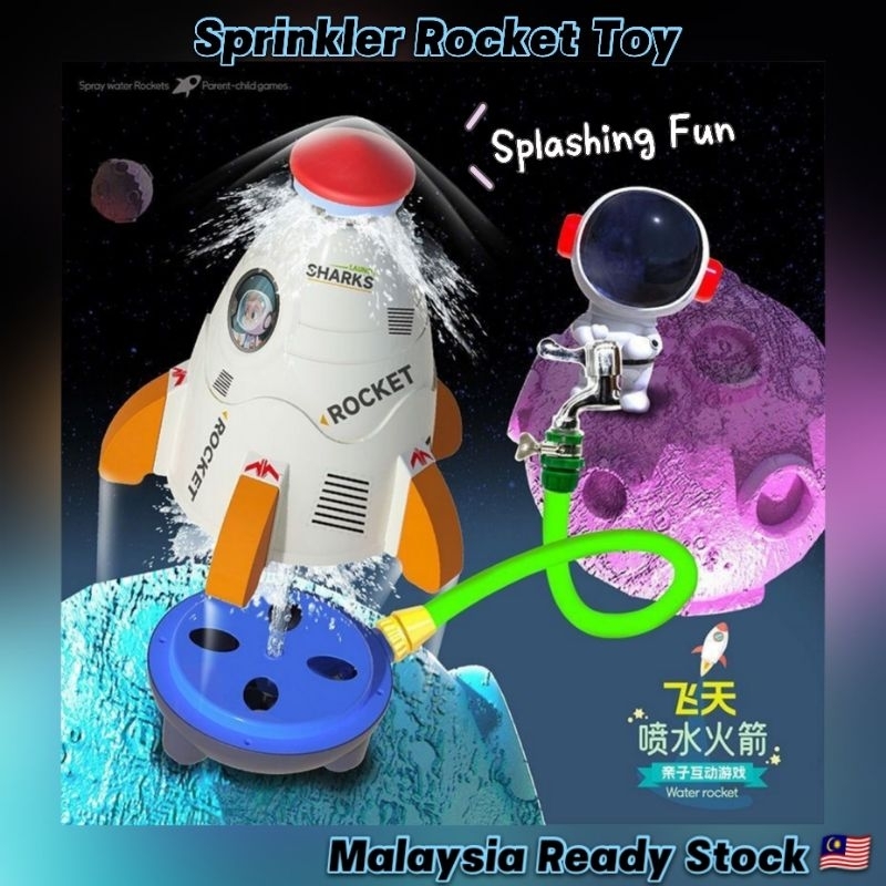 Water Fountain Outdoor Sprinkler Rocket Toy For Kids Outdoor Activities ...