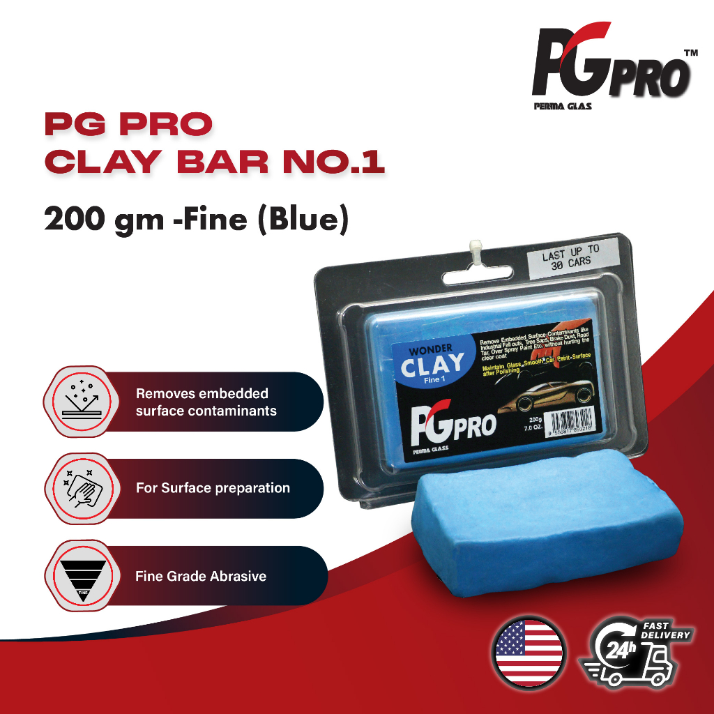 PG Pro Clay Bar No.1 (200gm) - Fine (Blue) Kilang/Direct Manufacture ...