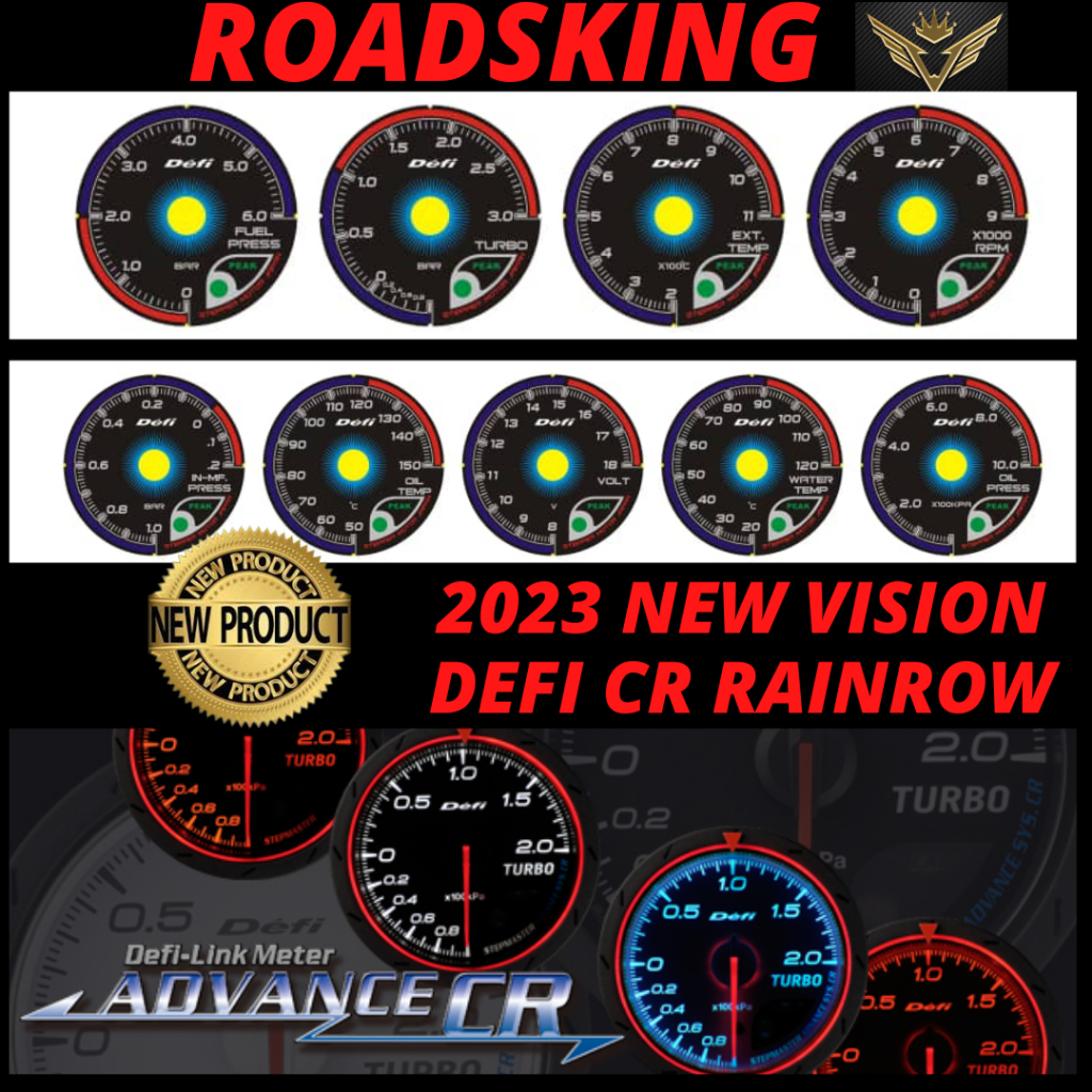 DEFI DF CR RAINBOW METER TURBO BOOST WATER TEMP OIL Temperature ...