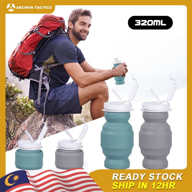 LOCAL STOCK Foldable Collapsible Water Bottle Silicone Portable ...