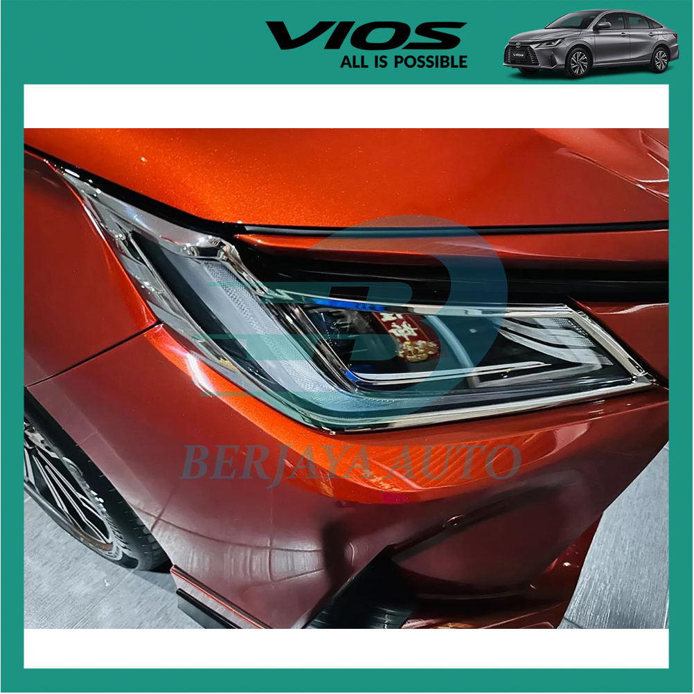 Toyota Vios AC100 (2023-2024) Headlamp Cover Chrome Matte Black Vios ...