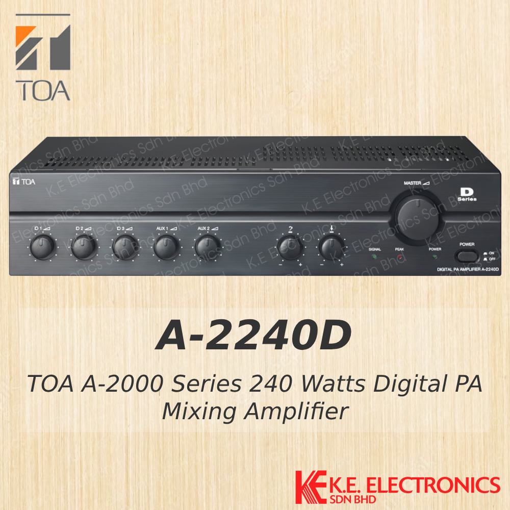 TOA A-2240D 240 Watts Digital PA Mixing Amplifier | Shopee Malaysia