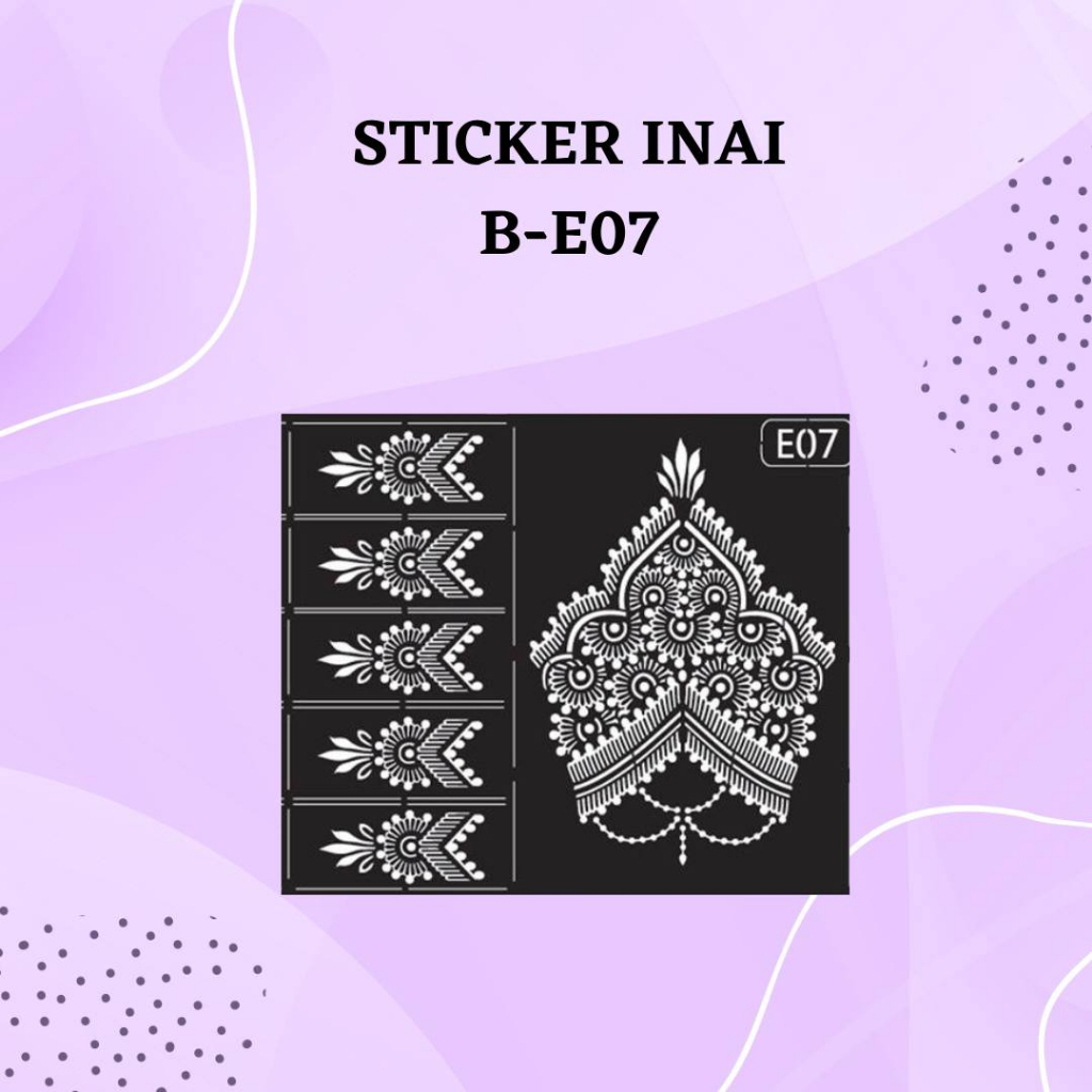 Sticker Corak Inai / Henna Stencil / Sticker Inai / Henna Sticker ...