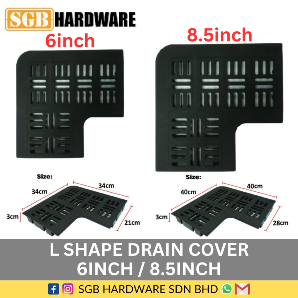 L Shape Drain Cover UV Protection Heavy Duty Penutup Longkang L Shape ...