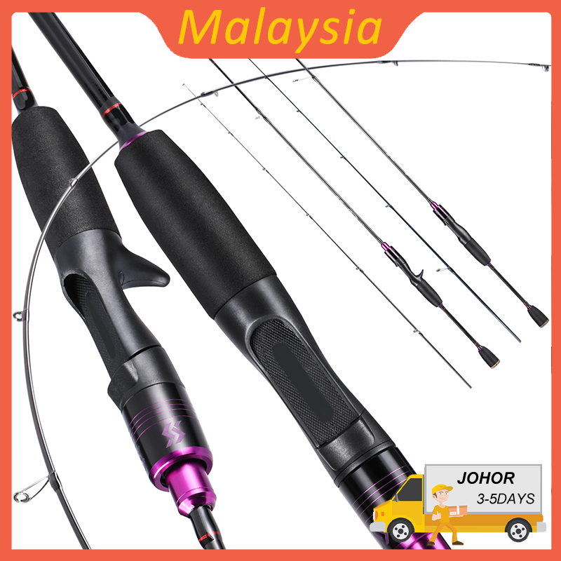 🔥Malaysia Fishing Rod 1.8-2.1m Spinning/Casting Joran Pancing Solid Tip ...