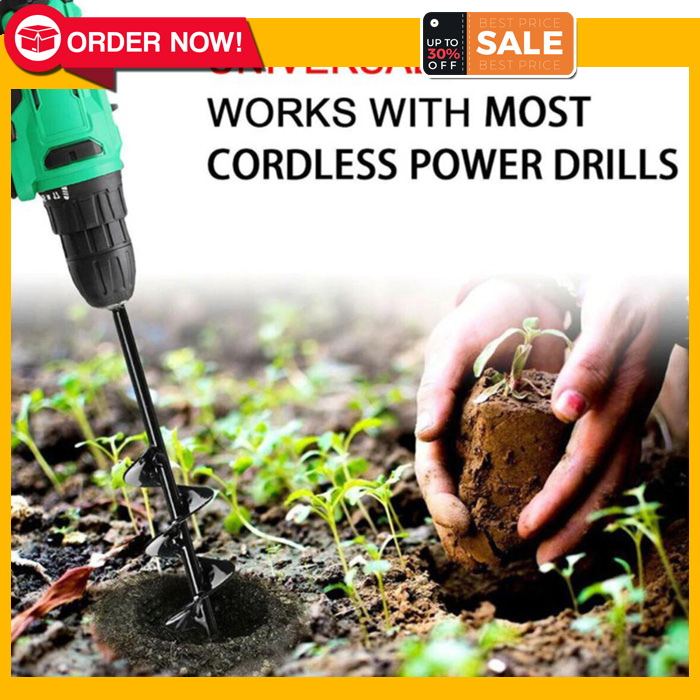 Spiral Drill Bit for Soil Digging Holes in Garden Houses Planting Bulbs ...