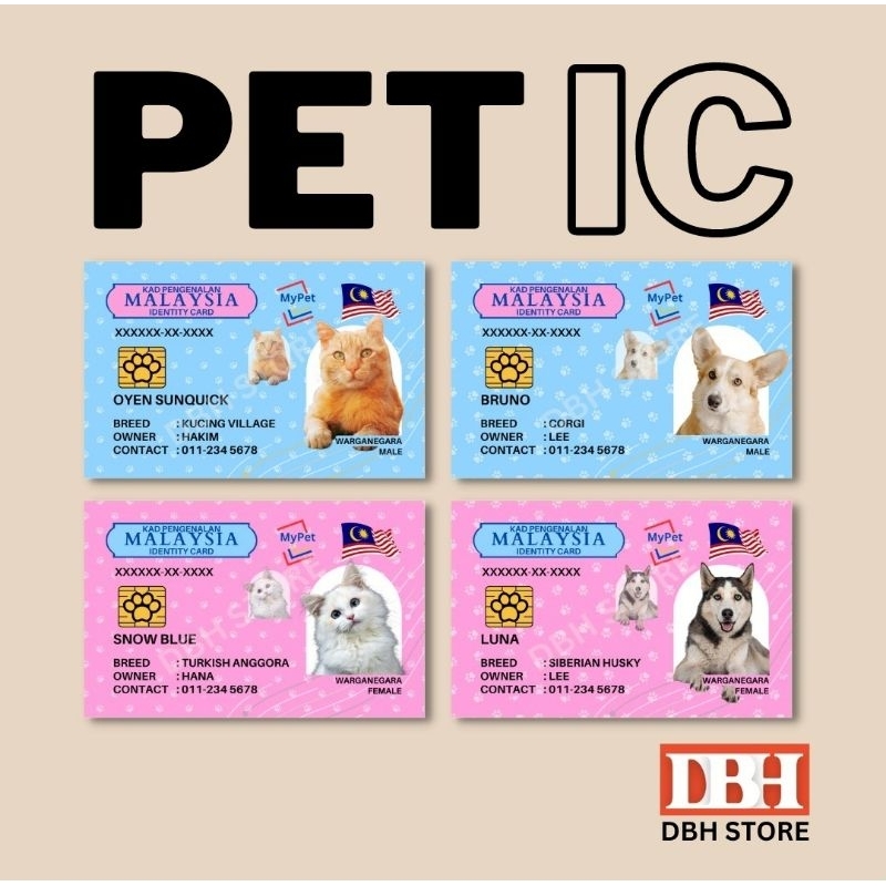 PET IC (kad pengenalan binatang peliharaan) | Shopee Malaysia
