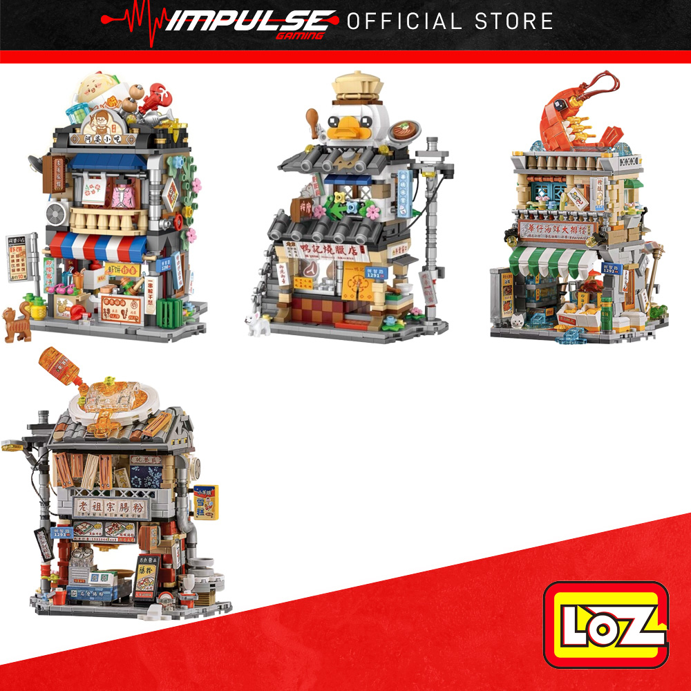 LOZ Mini Block 1290 / 1291 / 1292 / 1293 Granny Snack Bar Duck Roast ...